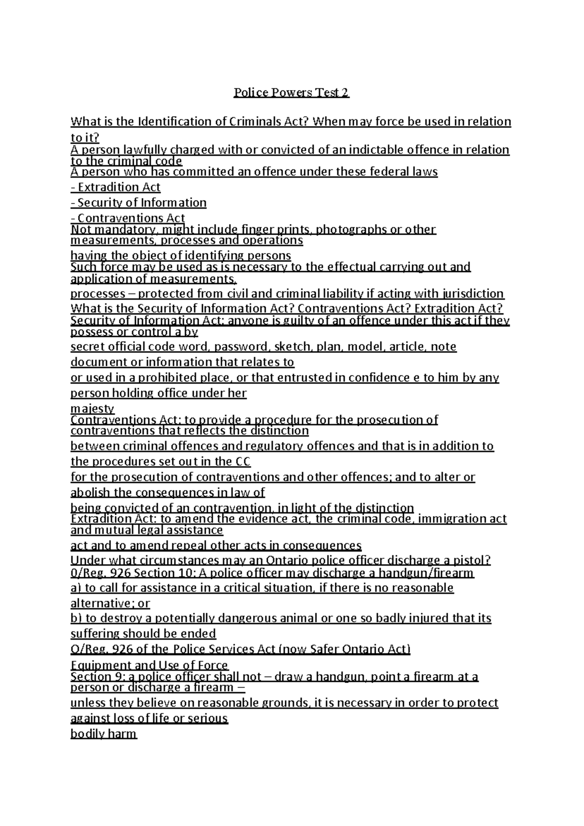 Police Powers 2 Test 2 Review - Police Powers Test 2 What is the ...