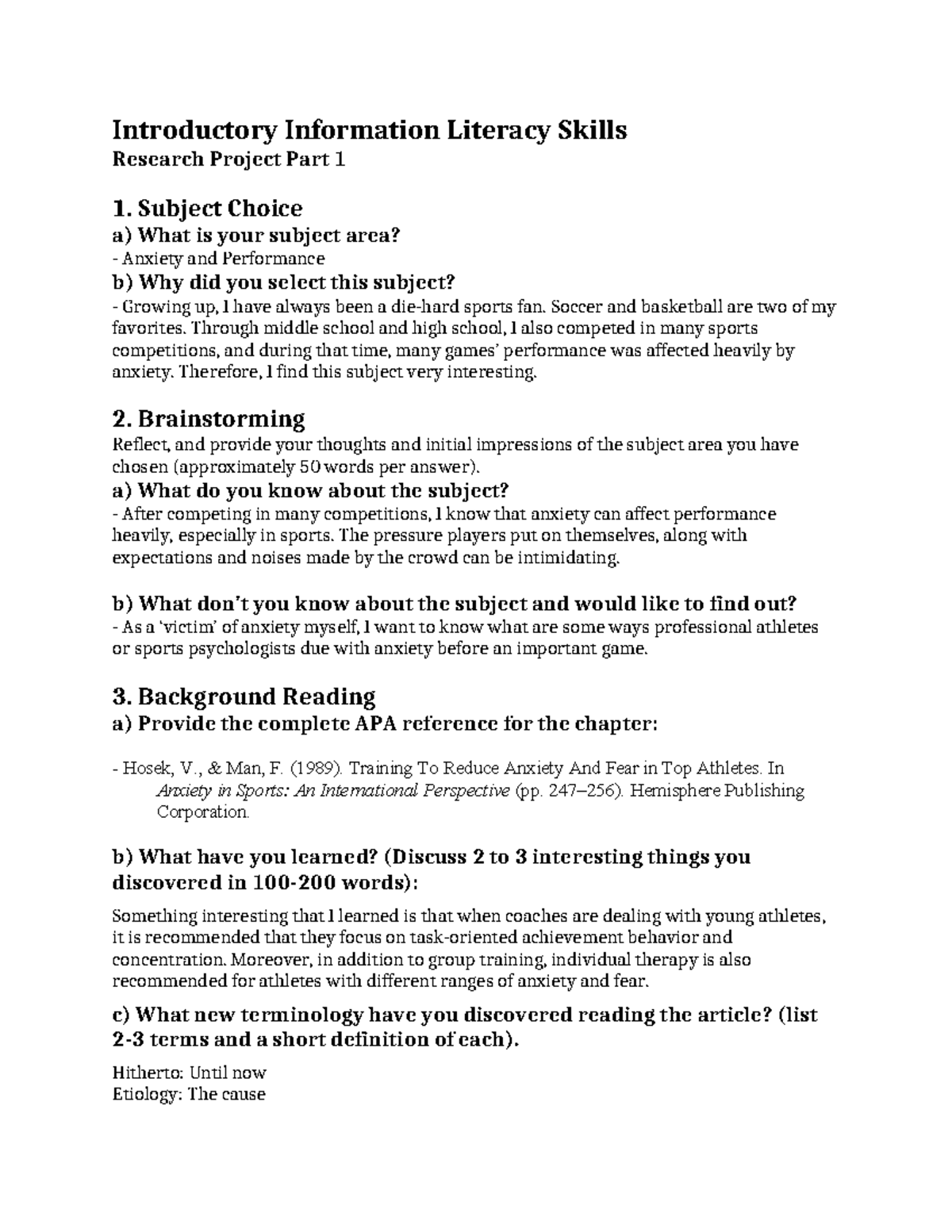 INST 250 Part 1 - INST 250 - Introductory Information Literacy Skills ...