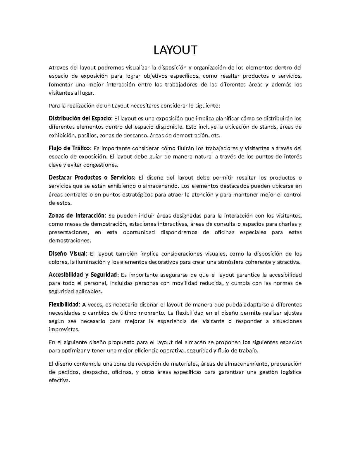 Layout - LAYOUT Atreves del layout podremos visualizar la disposición y ...