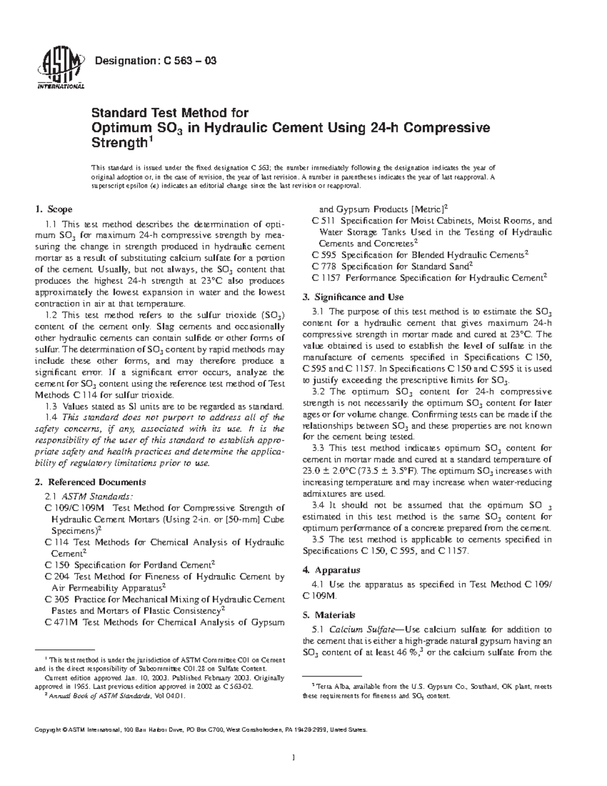 Norma ASTM C-563 - Designation: C 563 – 03 Standard Test Method for ...