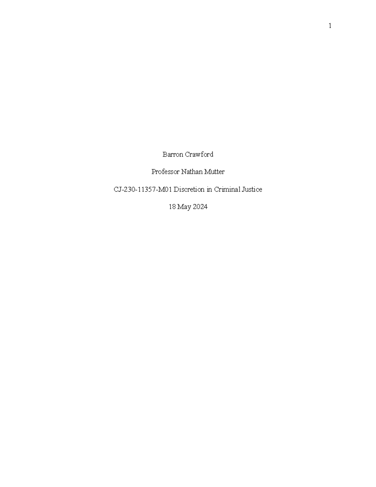 3-2 Assignment Elements in Discretionary Decision Making - Barron ...