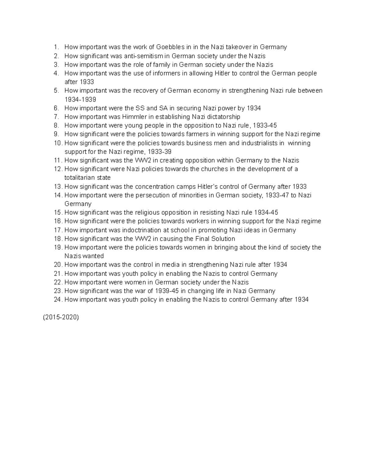 Nazi germany P4 - igcse notes - How important was the work of Goebbles ...