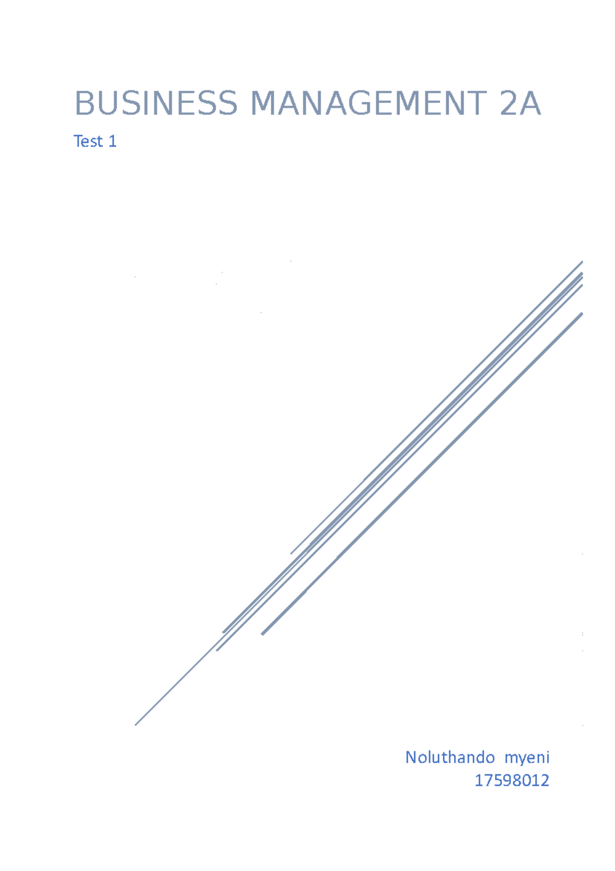 Bmng 2A test 1 - test - BMNG7322 - Studocu