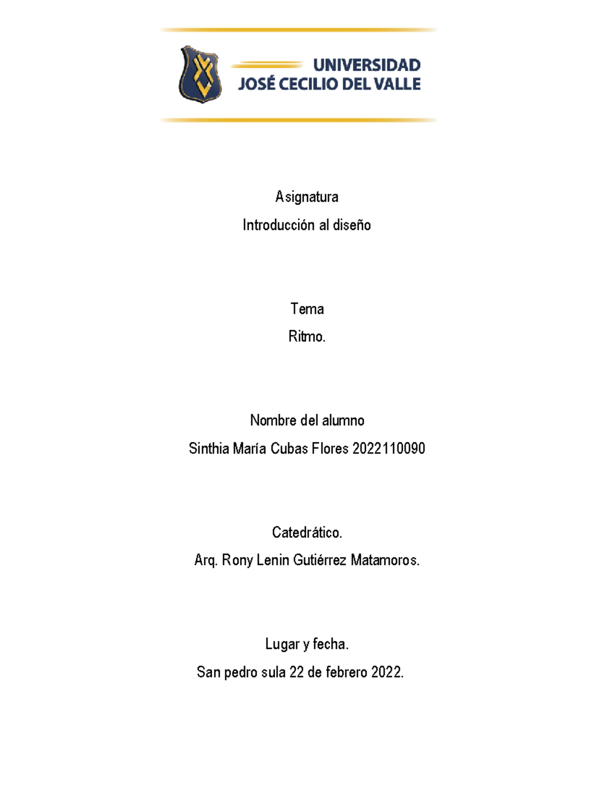 tarea ritmo simetrico - Asignatura Introducción al diseño Tema Ritmo ...