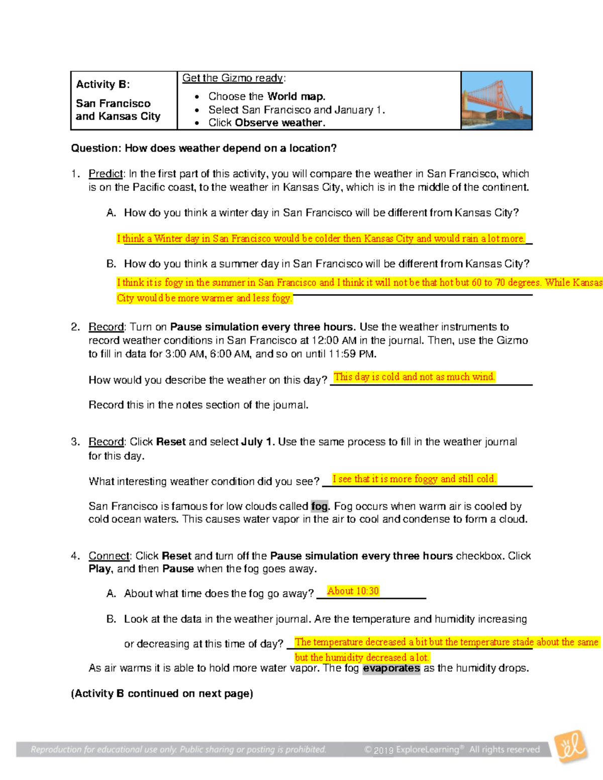 Michael Allen - B Observing Weather - 2019 Activity B: San Francisco ...