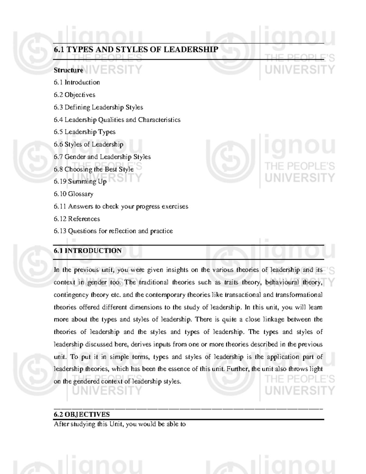 Leadership styles - 6 TYPES AND STYLES OF LEADERSHIP Structure 6 ...