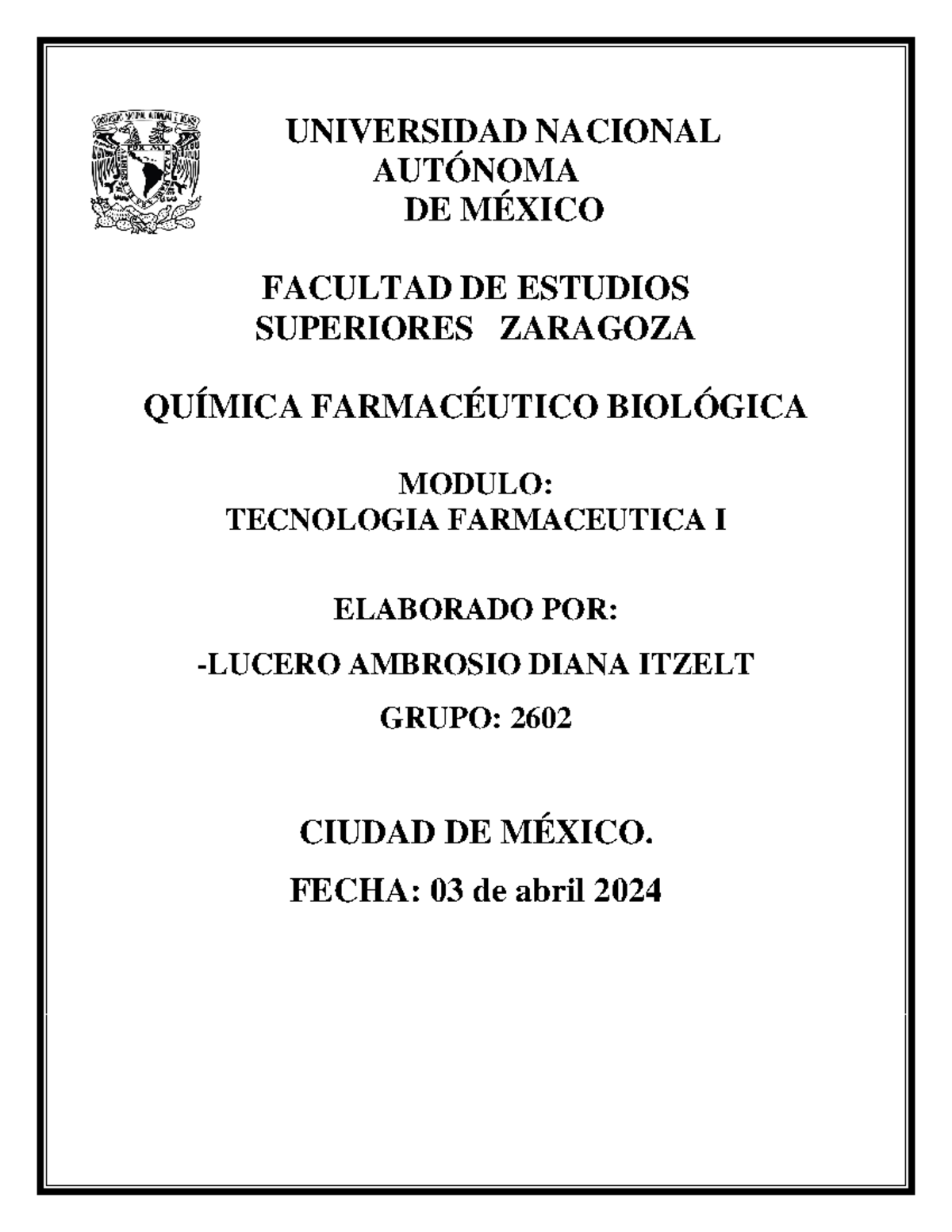 Tarea Tecno 3 NORMAS - UNIVERSIDAD NACIONAL AUTÓNOMA DE MÉXICO FACULTAD DE ESTUDIOS SUPERIORES ...