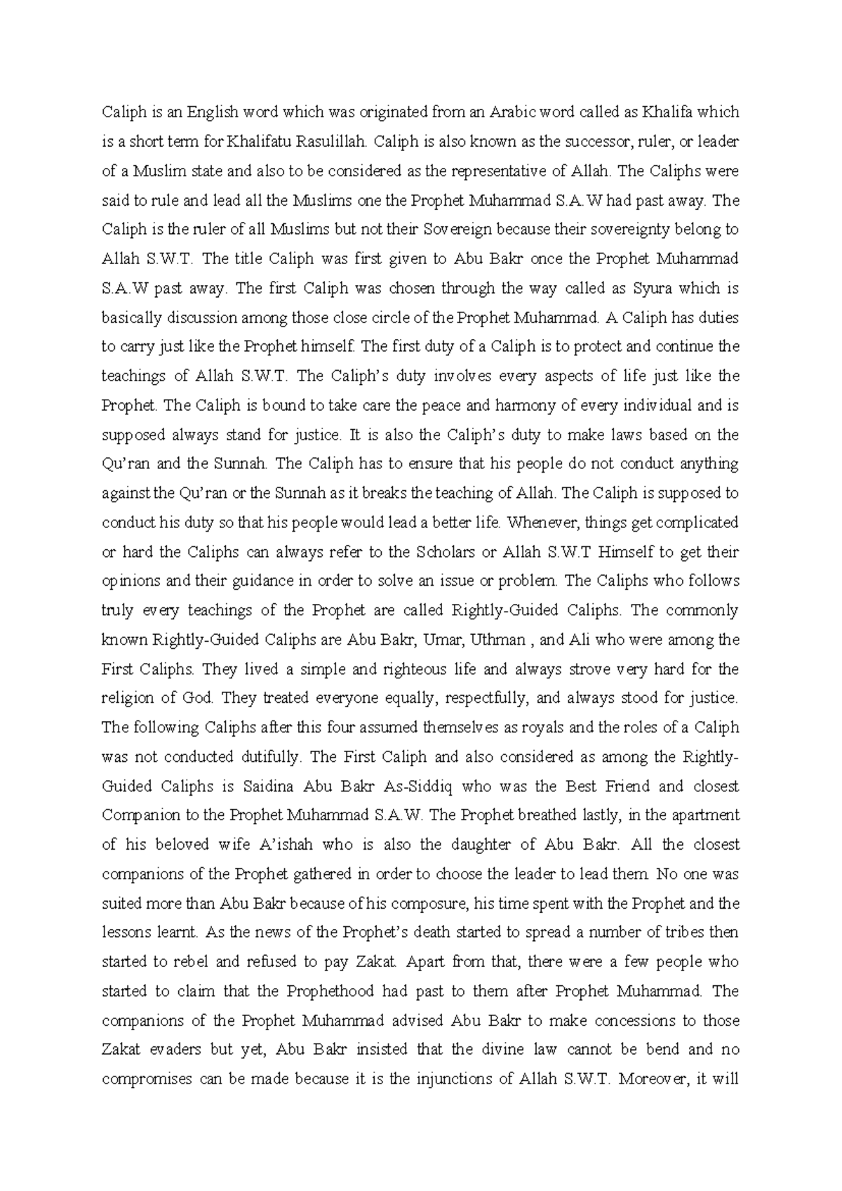 Caliph - Caliph is also known as the successor, ruler, or leader of a ...