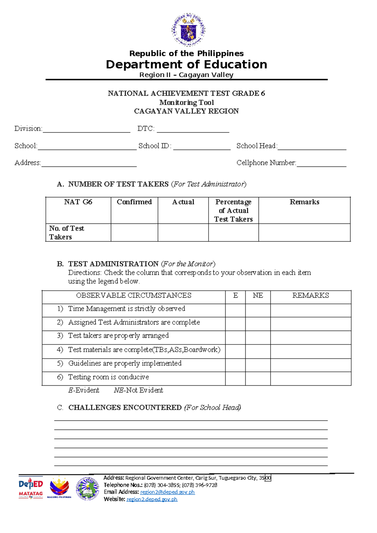 NAT6-Monitoring-Tool - Republic of the Philippines Department of ...