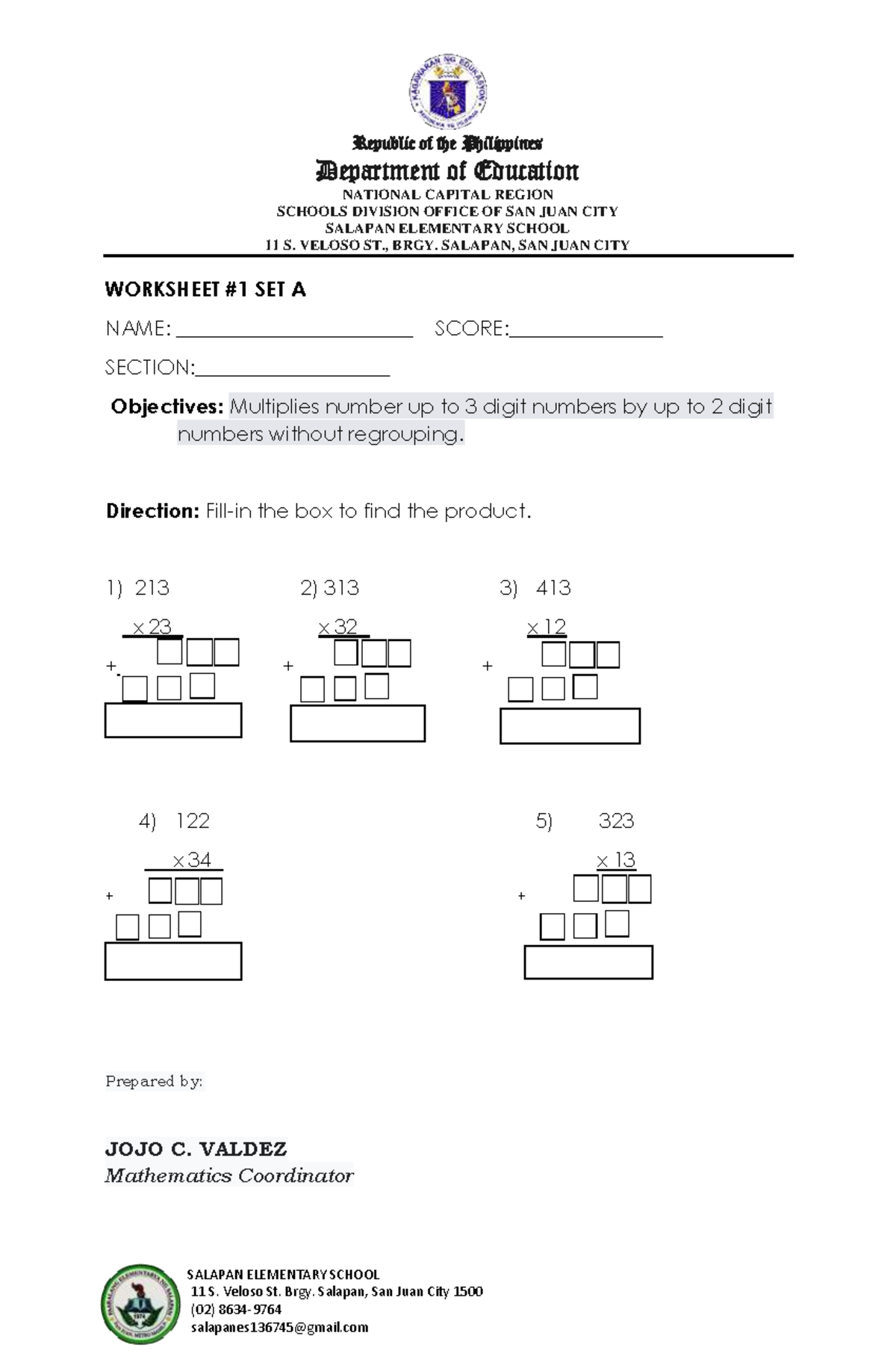 MATH- Worksheet-1.1-SET-A - Republic of the Philippines Department of ...