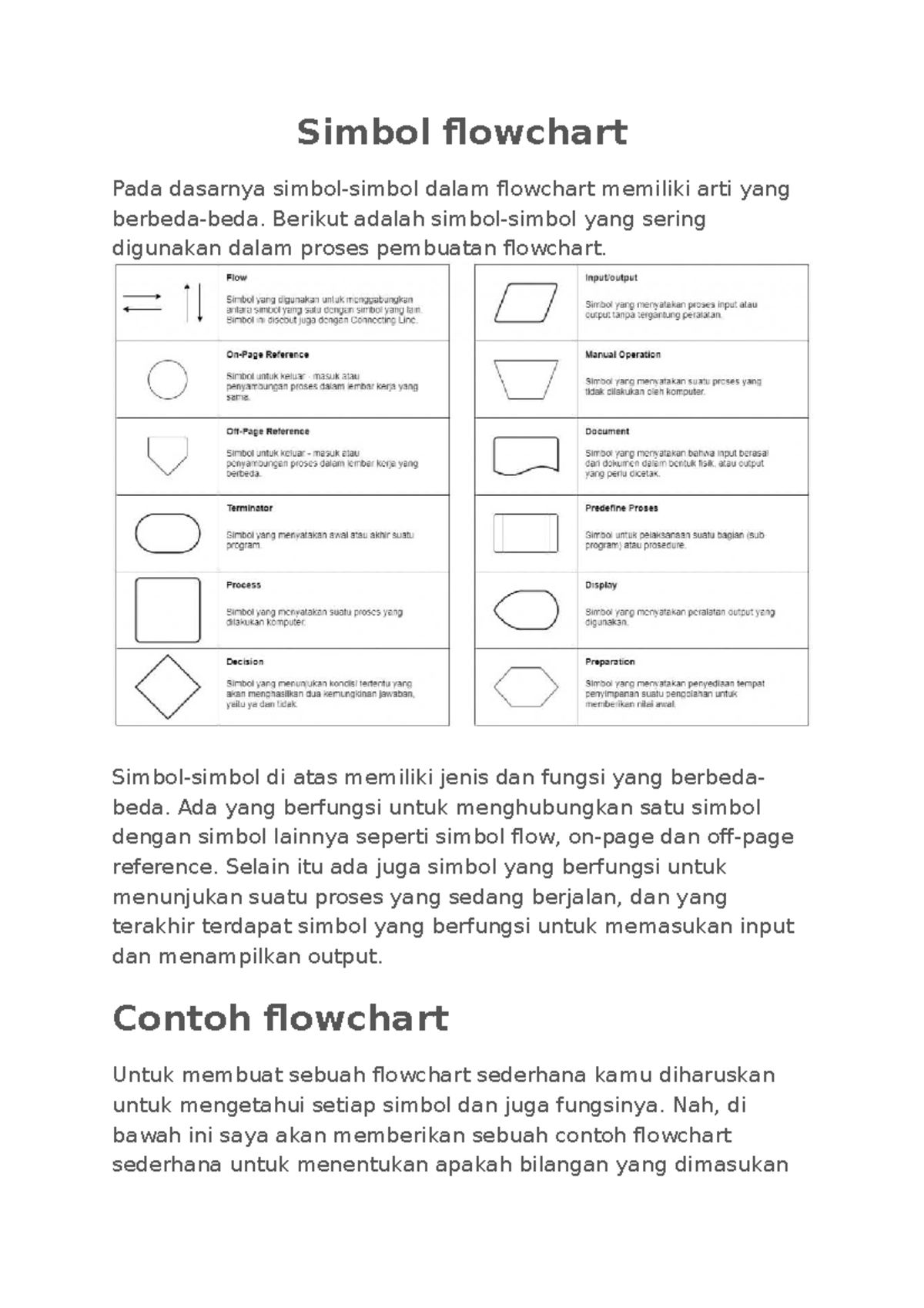 Simbol flowchart - Simbol flowchart Pada dasarnya simbol-simbol dalam ...