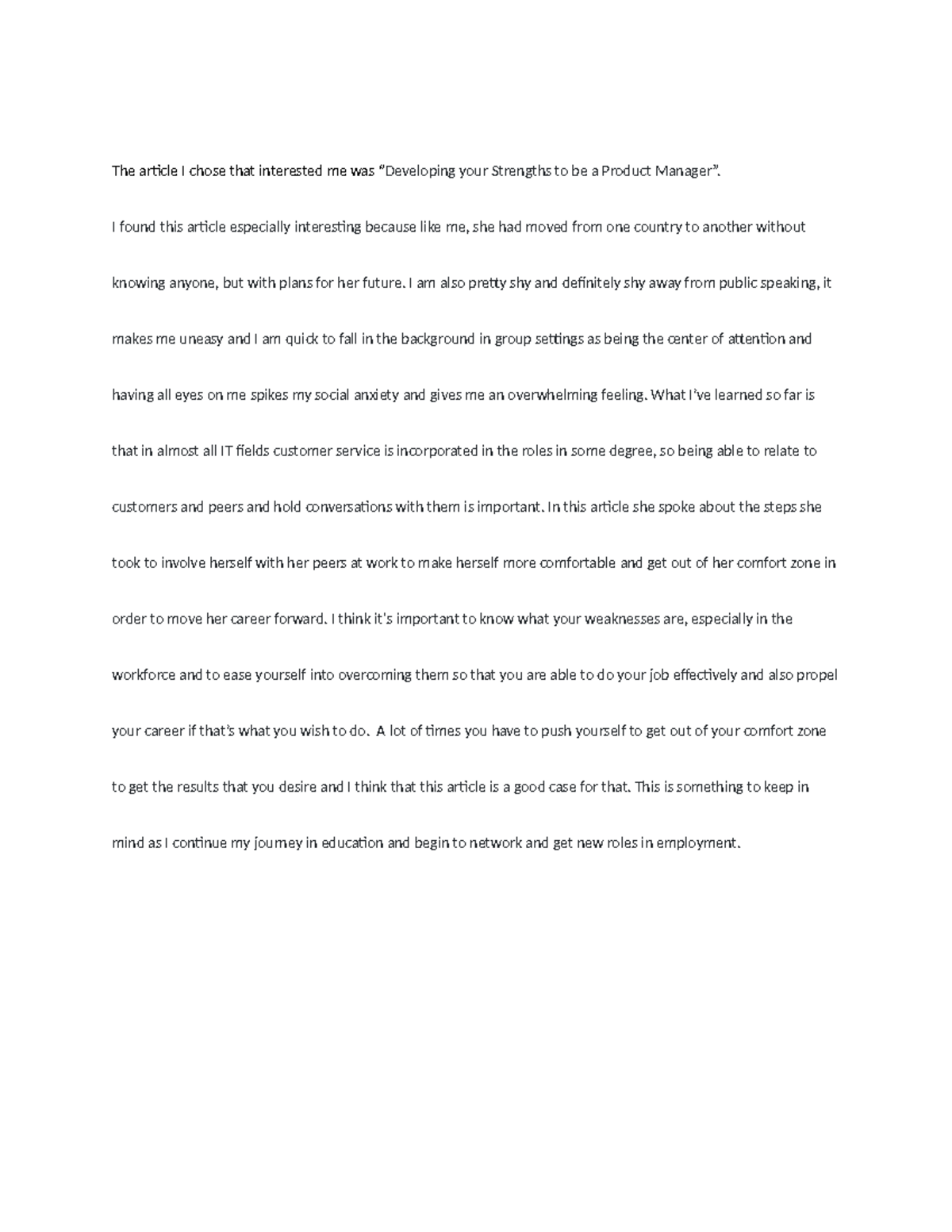 In the news - coursework passing - The article I chose that interested ...