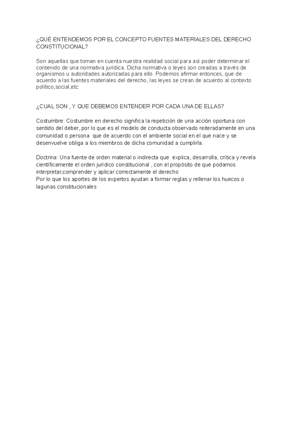 Fuentes Materiales del derecho constitucional - ¿QUÉ ENTENDEMOS POR EL ...