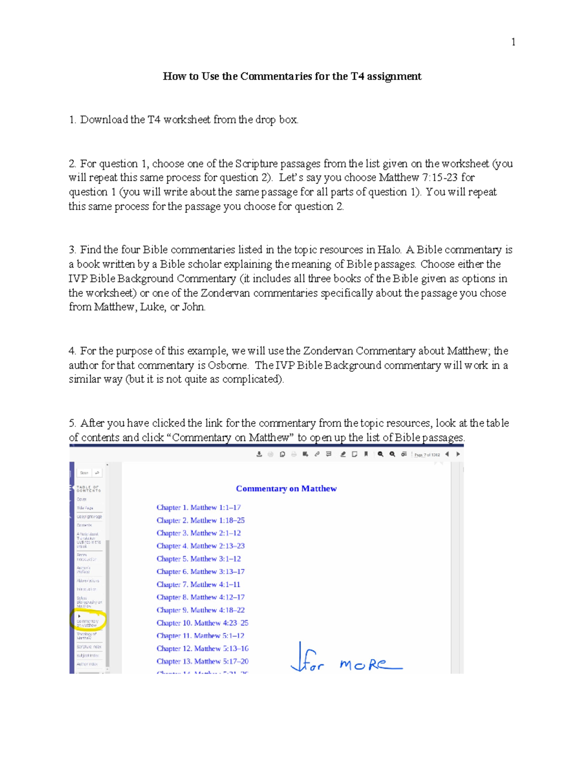 How to Use and Cite the Commentaries for the T4 assignment - How to Use ...