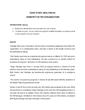 THE NEW Human Resource Manager - CASE STUDY ANALYSIS THE NEW HUMAN ...
