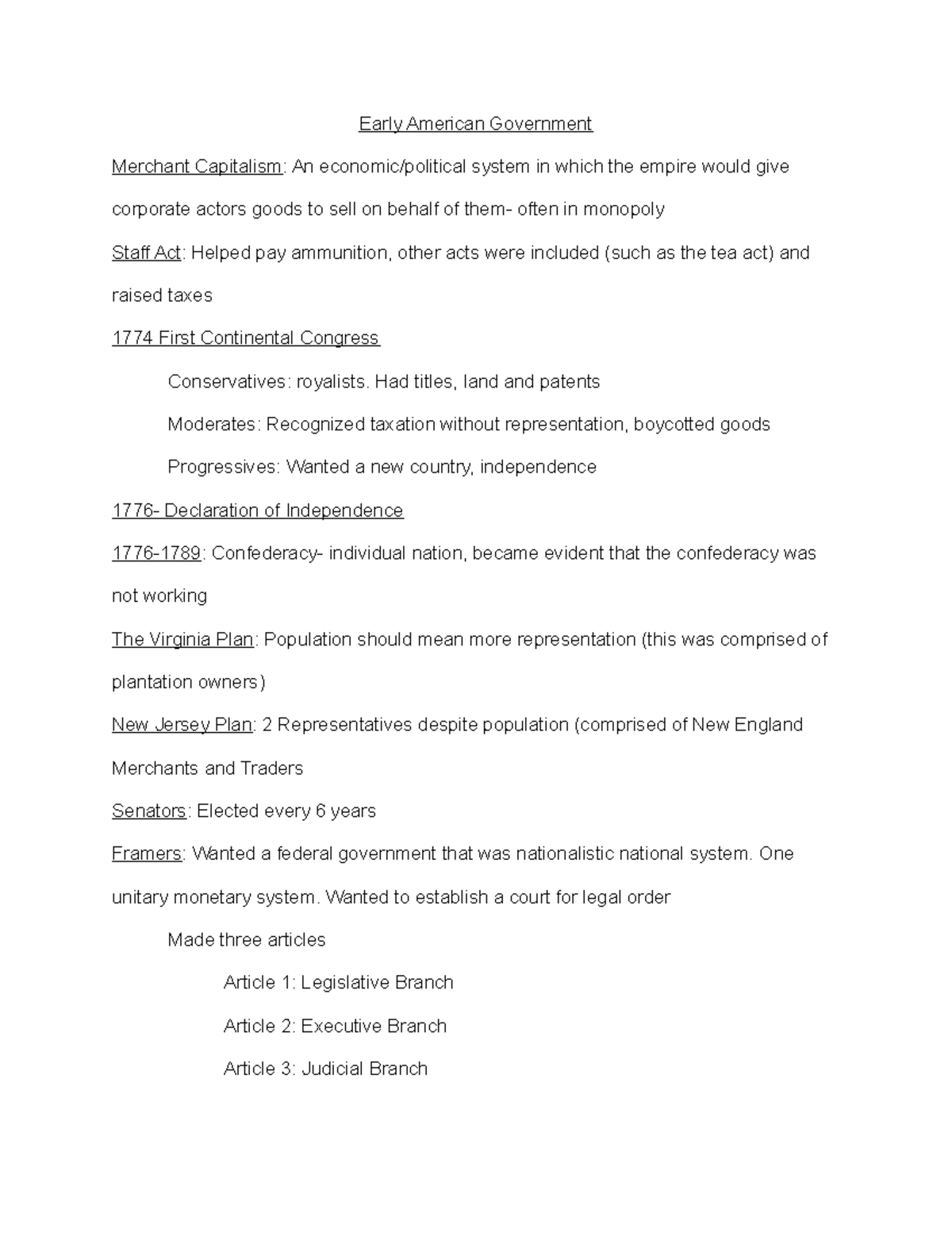 Early Amerian Government - Early American Government Merchant ...