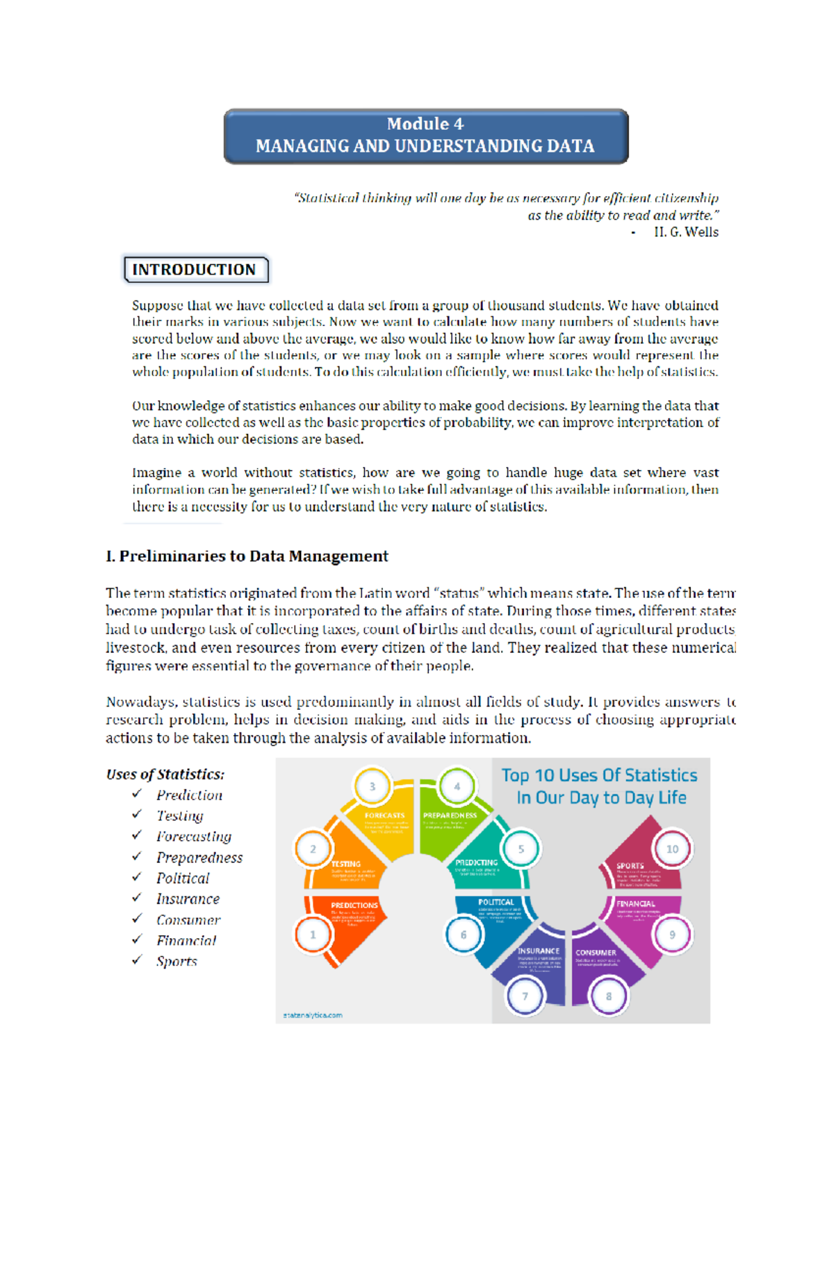 DATA Management Finals Reference - Mathematics in the modern world ...