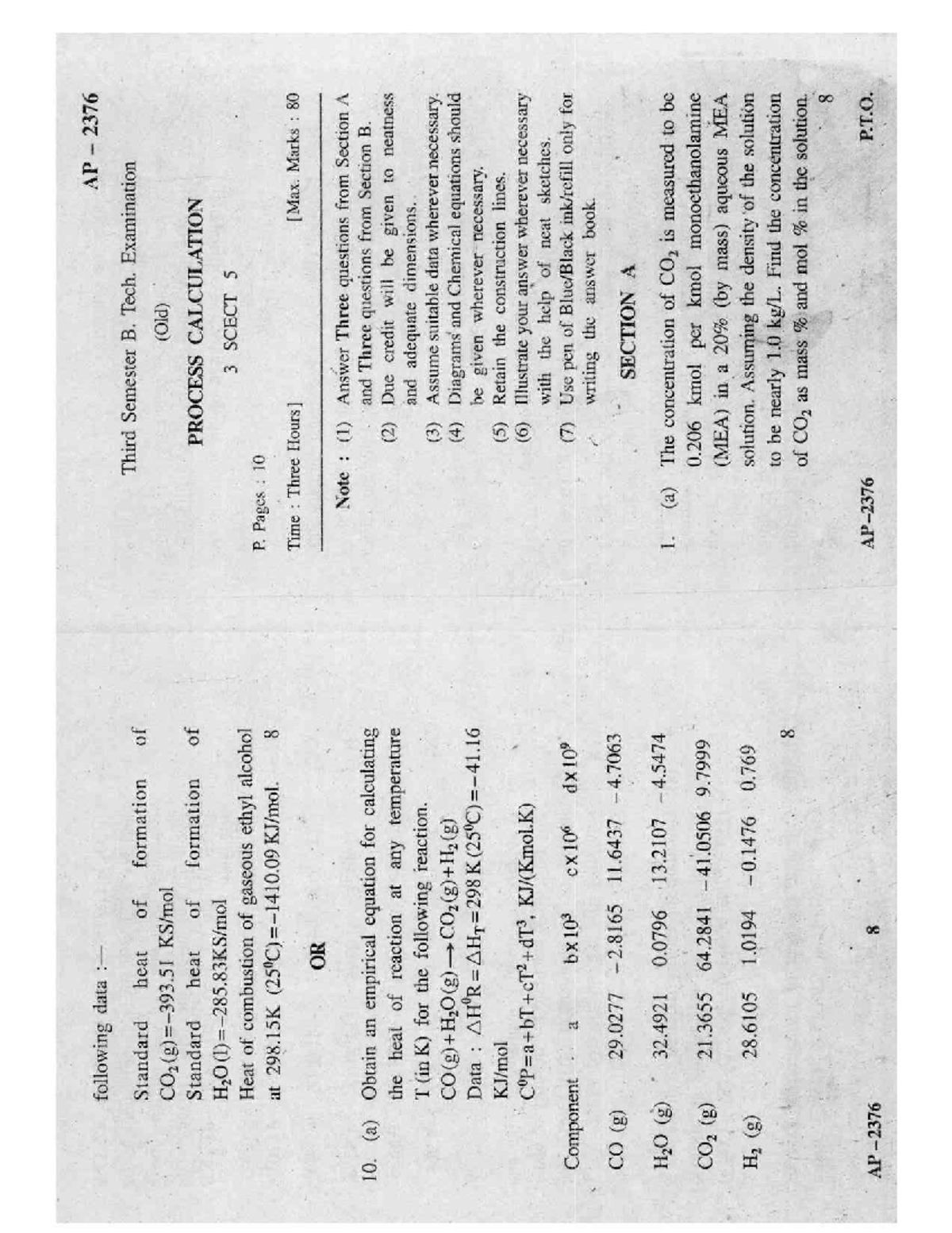 Process Calculation Exam paper 2015 - Studocu
