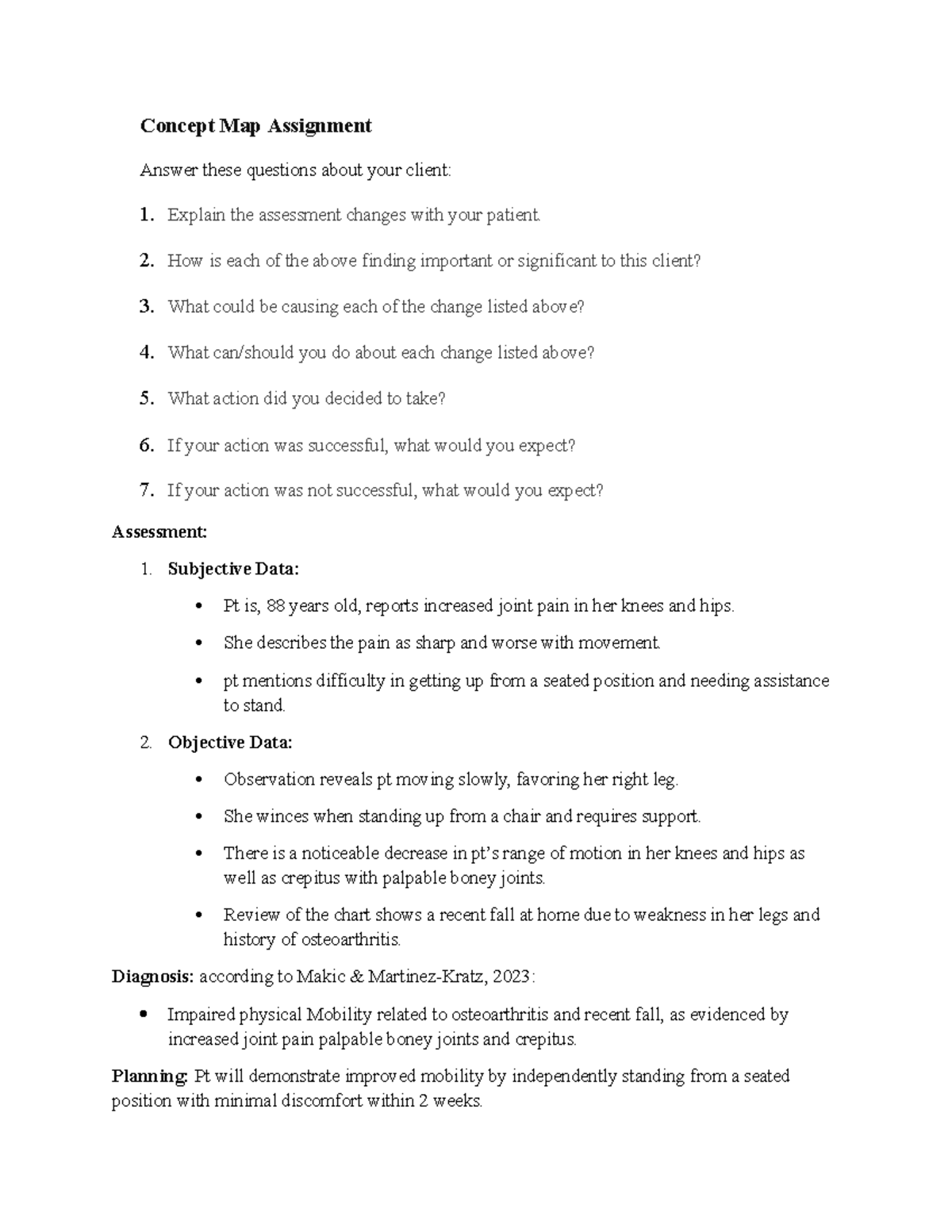 Concept Map Assignment - Concept Map Assignment Answer these questions ...