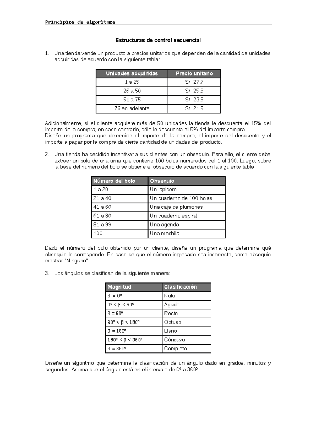 S06 Tarea Estructuras condicional simple - Principios de algoritmos ...