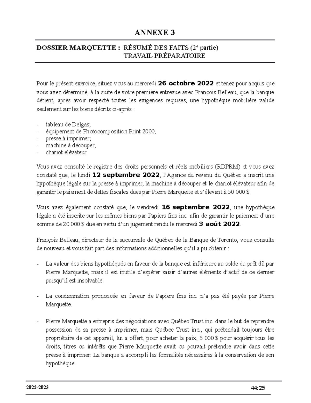 Annexe 3 - Dossier Marquette - Partie 2 - ANNEXE 3 DOSSIER MARQUETTE ...