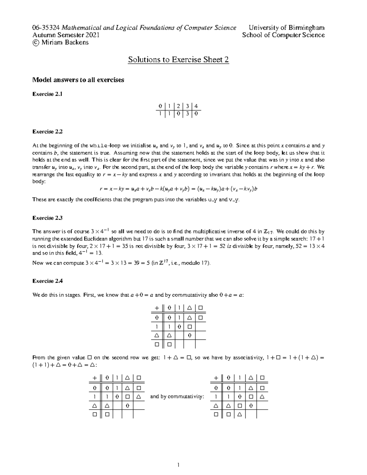 Practice questions - Reals and Rationals - 06-35324Mathematical and ...