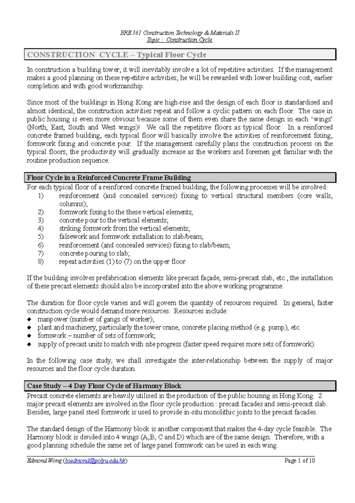 7 Construction Cycle - If the management makes a good planning on these ...