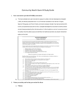 Community Health Study Guide - Community Nursing Community Health ...