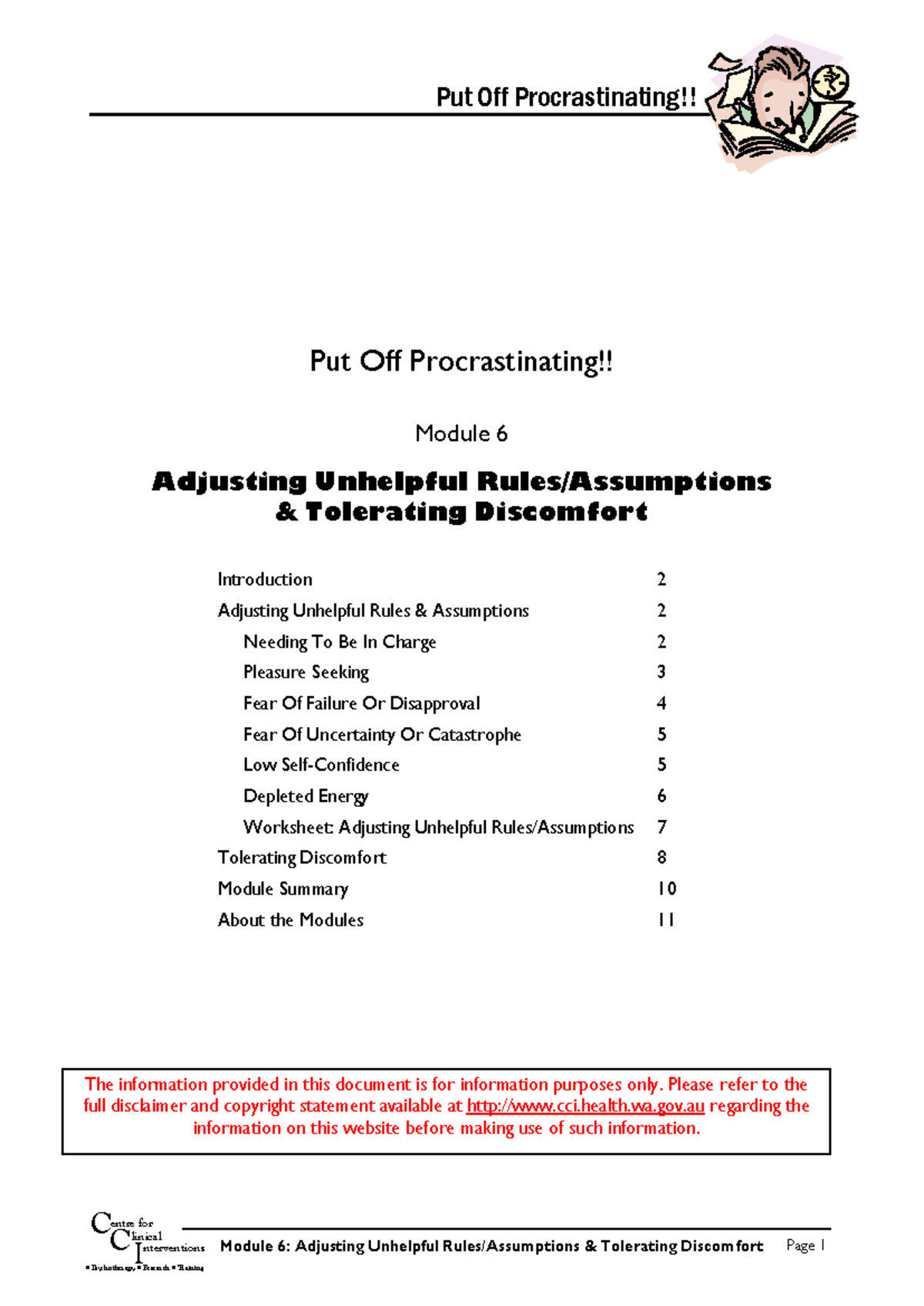 Putting Off Procrastinating - 06 - Adjusting Unhelpful Rules ...
