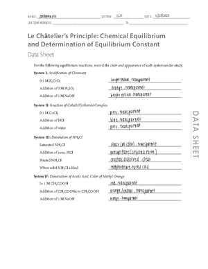 Experiment 3 Post Lab - CHEM132S - Studocu