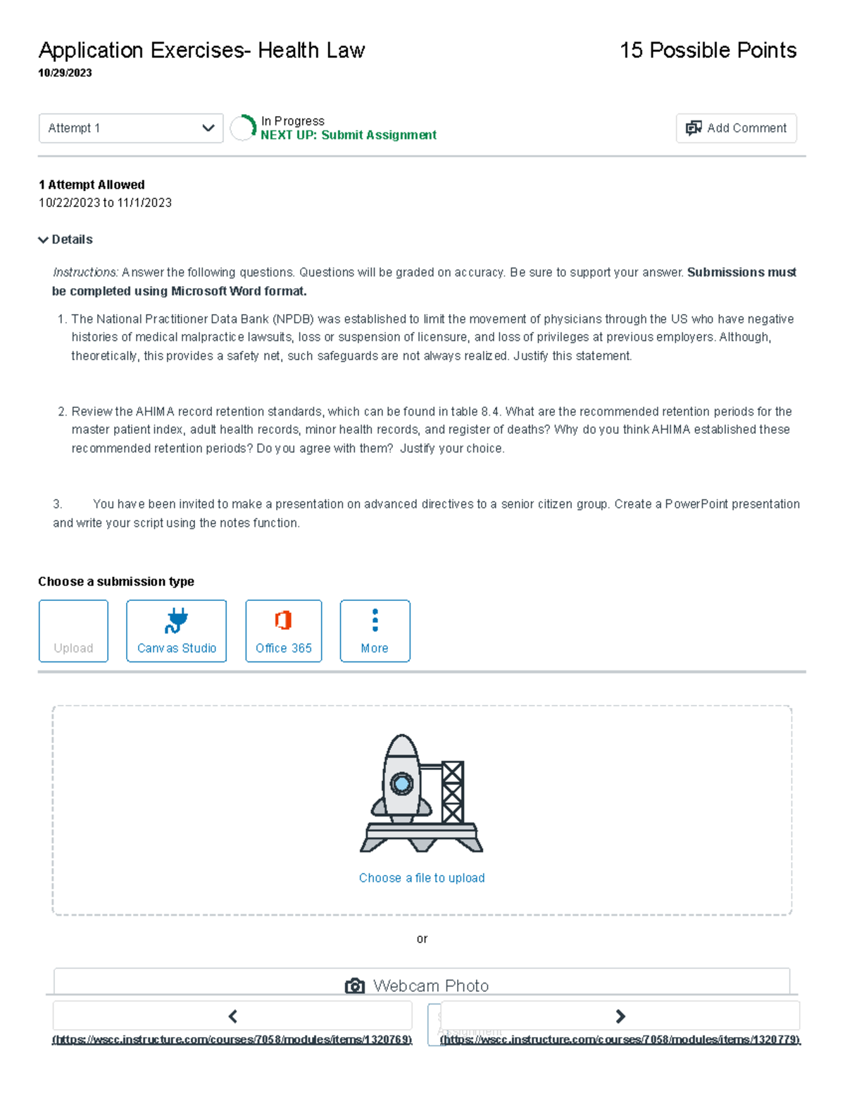 Application Exercises- Health Law - Application Exercises- Health Law ...