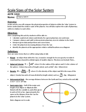 ASTR 1010k Keplers Laws Lab - Lab 3 – Kepler’s Laws of Planetary Motion ...