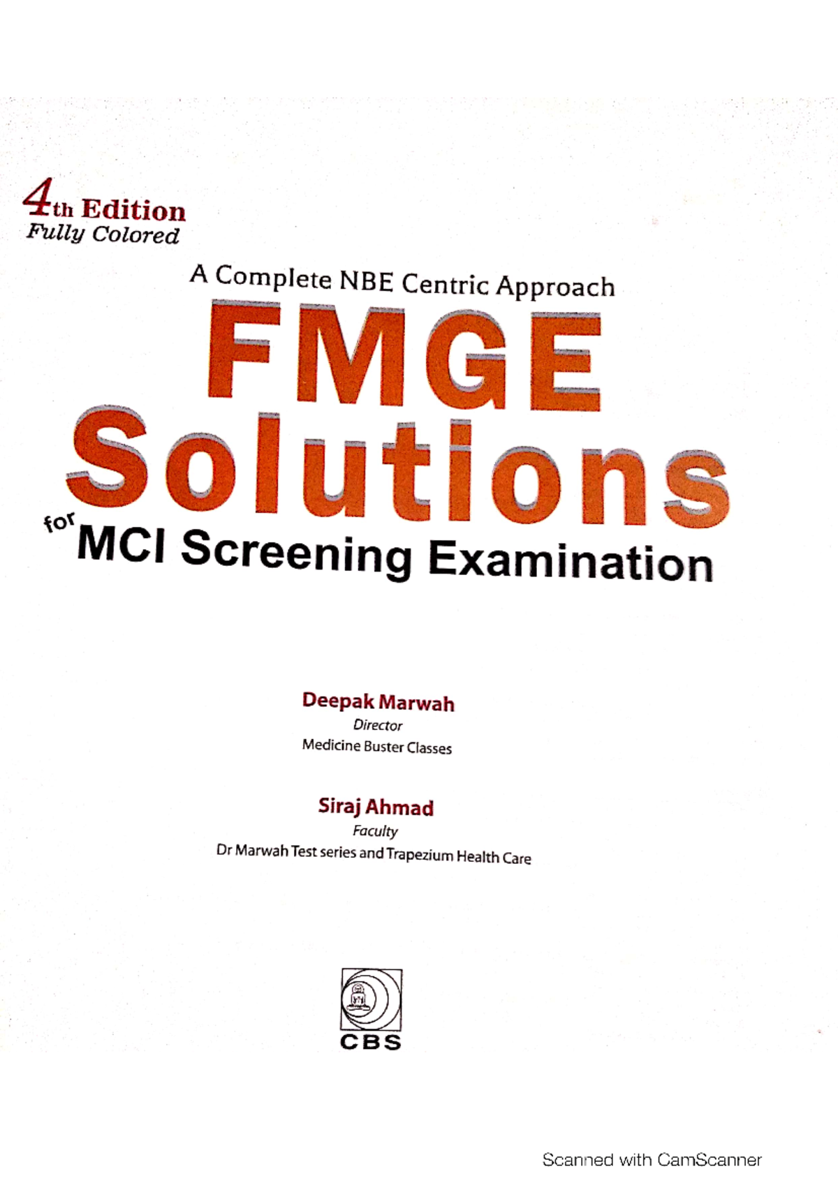 Anatomy Deepak Marwah FMGE Solution - Medicine - Studocu