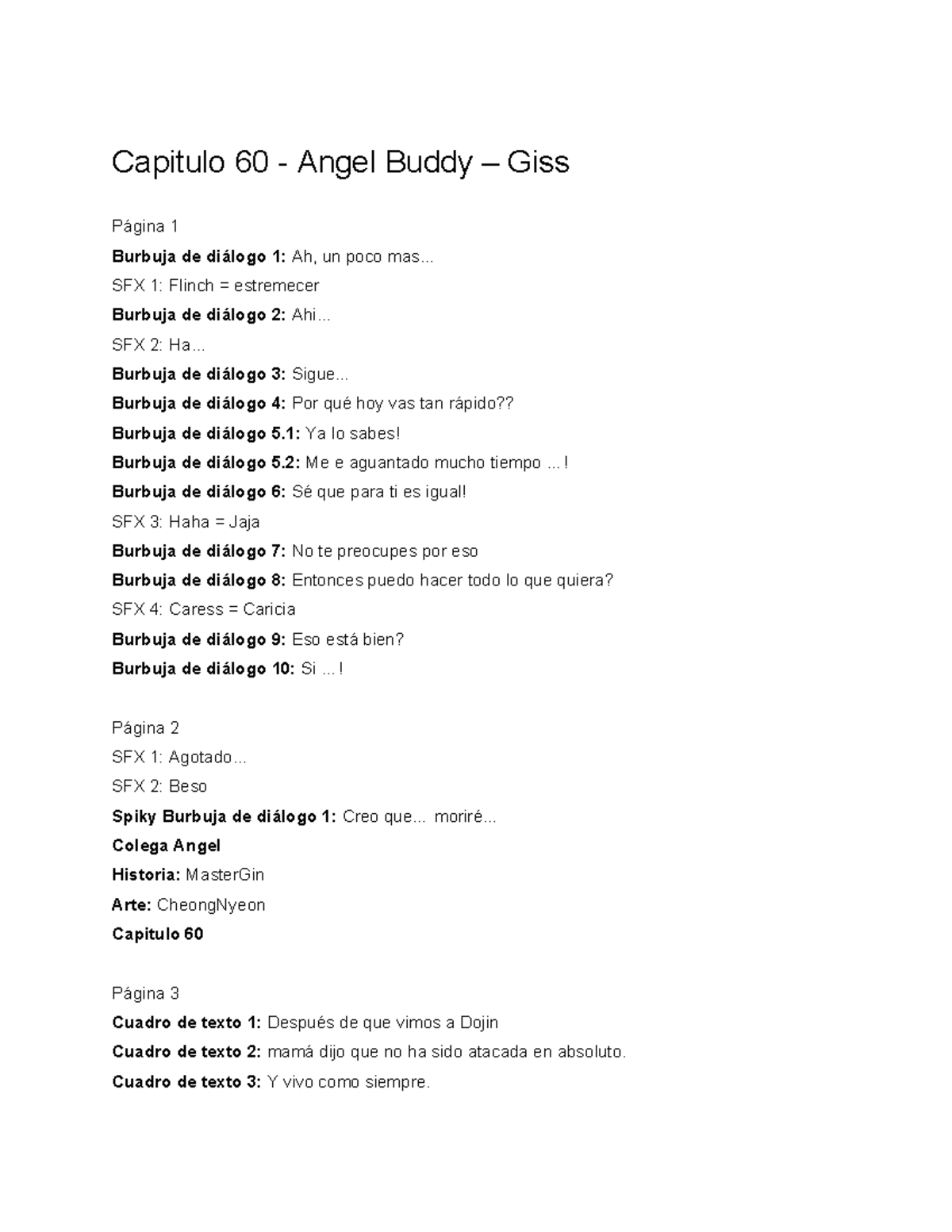 Traducción. Angel Buddy Capítulo 60 - Capitulo 60 - Angel Buddy – Giss ...
