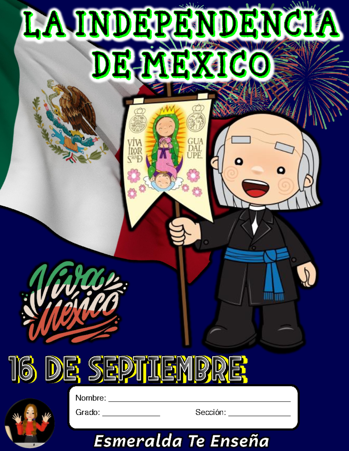🇲🇽 Independencia DE México Actividades🇲🇽Esmeralda Te Enseña🇲🇽 - Nombre ...