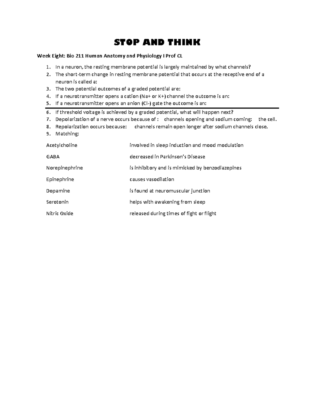 Stop and Think Week 8 - STOP AND THINK Week Eight: Bio 211 Human ...