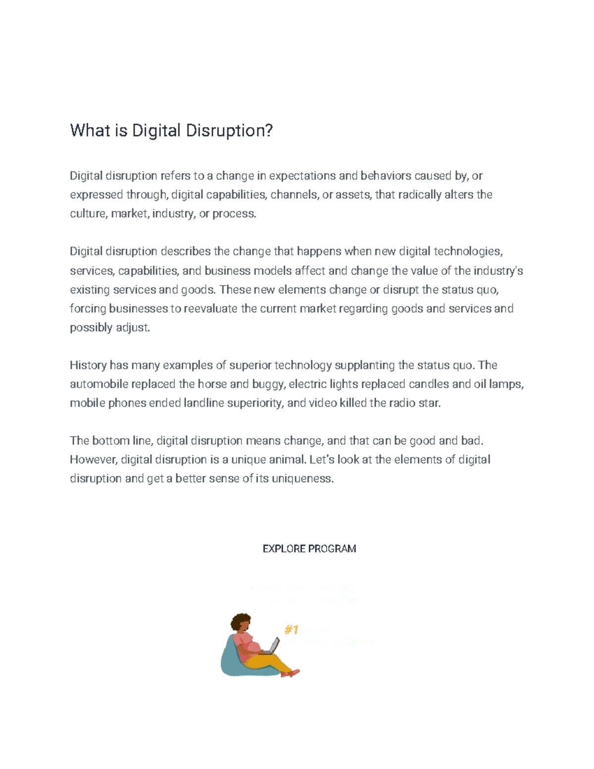 Digital Disruption - What is Digital Disruption? Digital disruption ...
