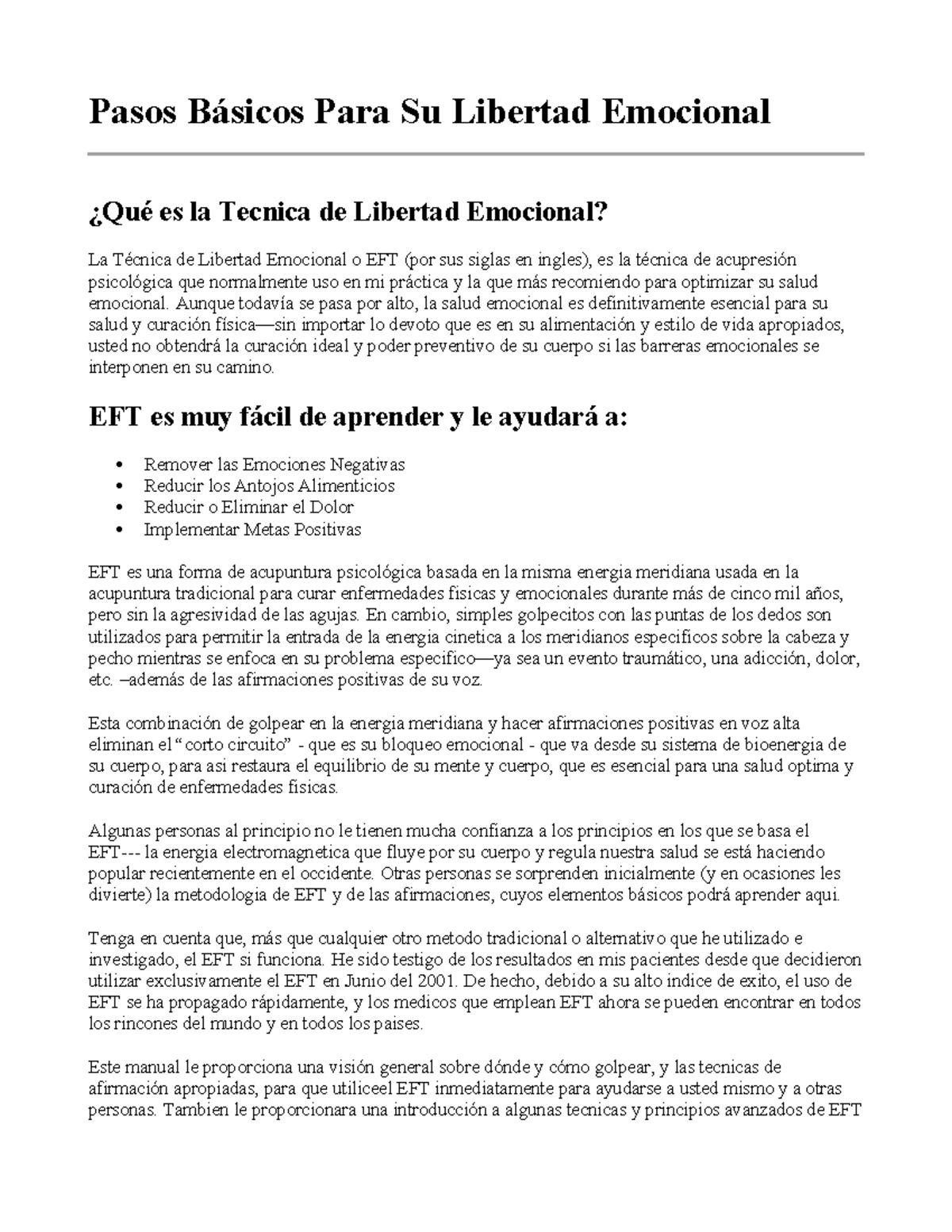 Pasos básicos para su libertad emocional - Pasos Básicos Para Su ...
