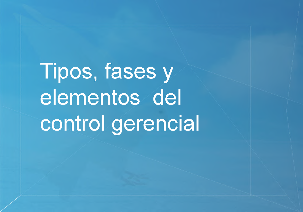 Profundiza U 2 - notas - Tipos, fases y elementos del control gerencial Tipos De Controles Tal ...