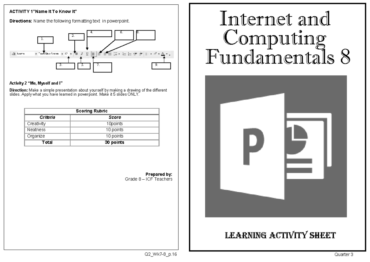 Booklet-LAS-Q3-ICF8-2 - Quarter 3 Internet and Computing Learning ...