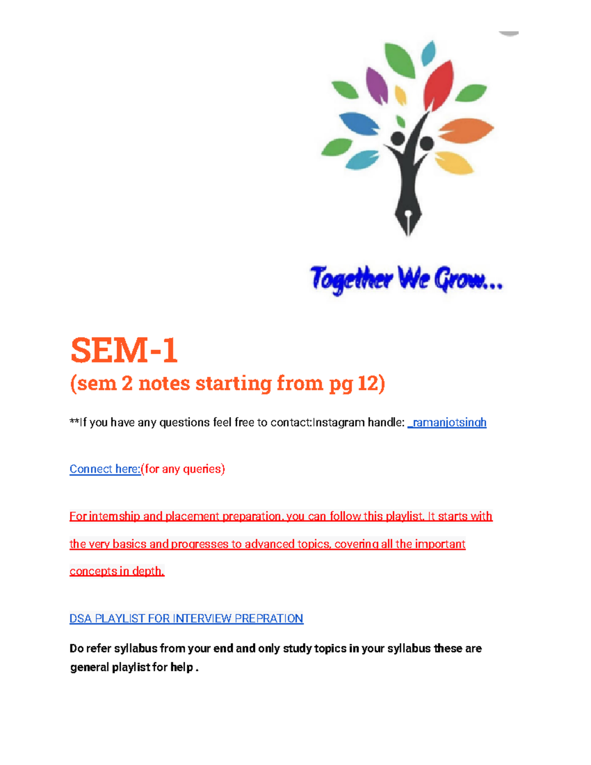 Resources - SEM- (sem 2 notes starting from pg 12) **If you have any ...