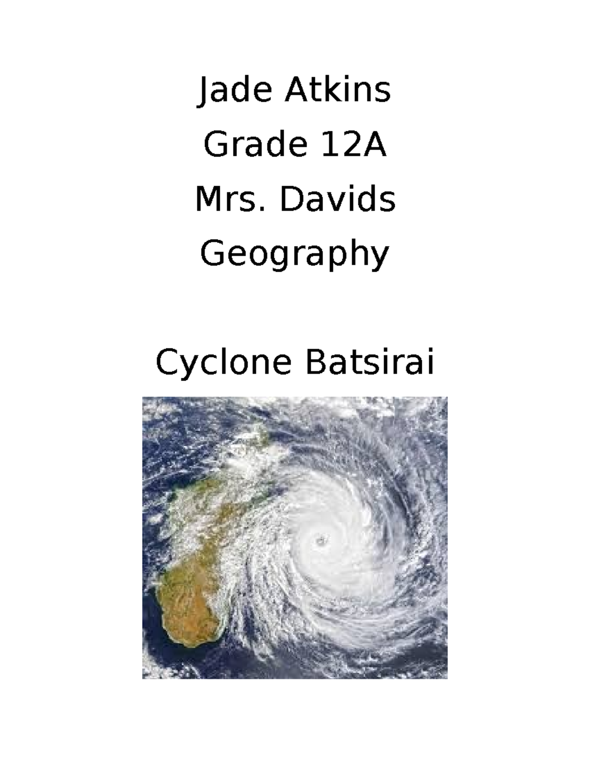 Jade atkins geo - The students will be dealing with more formal skills ...