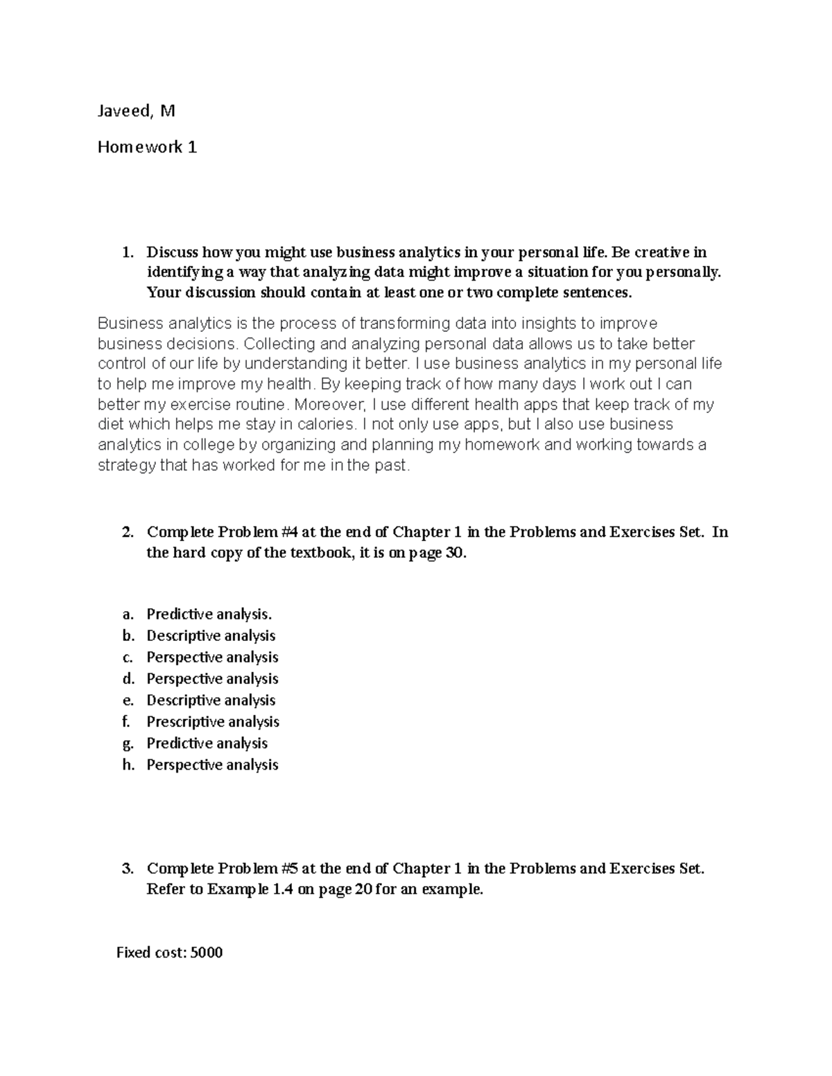 BUS 210 - HW1 - Basic Concepts of Probability. - Javeed, M Homework 1 ...