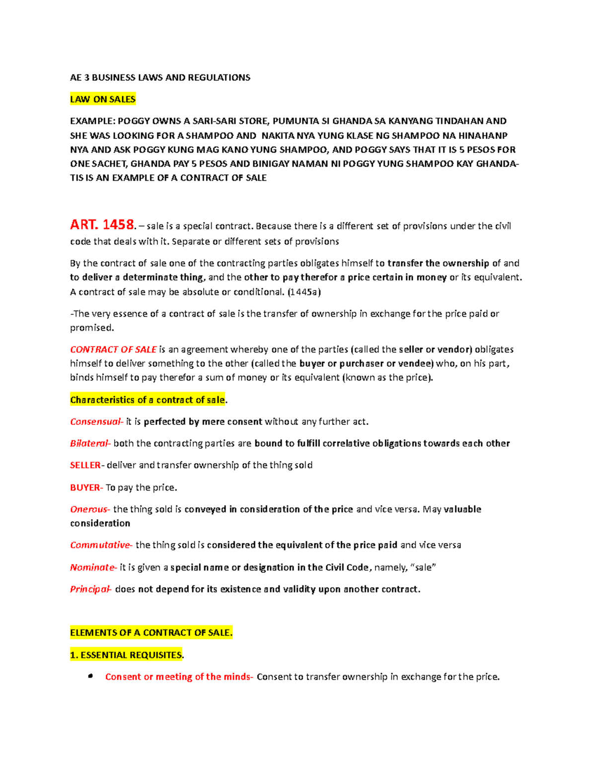 AE 3 Business LAWS AND Regulations - AE 3 BUSINESS LAWS AND REGULATIONS ...