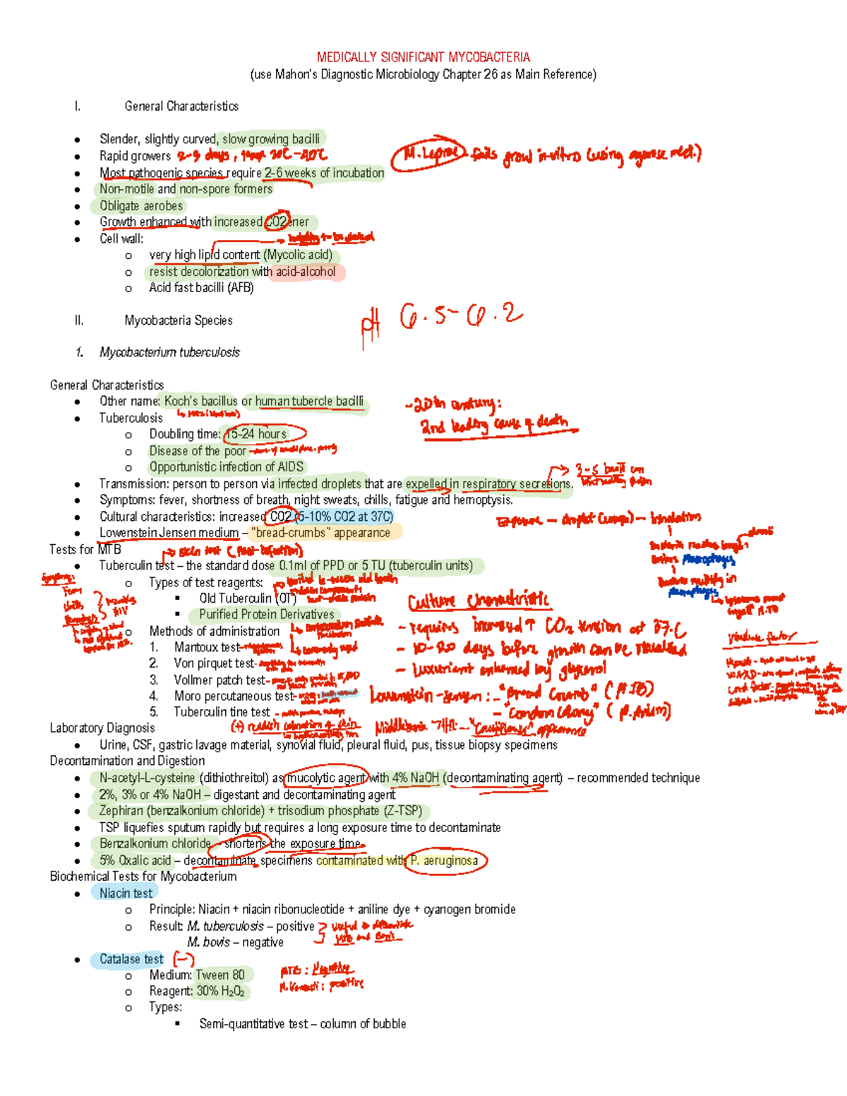 Medically Significant Mycobacteria - MEDICALLY SIGNIFICANT MYCOBACTERIA ...