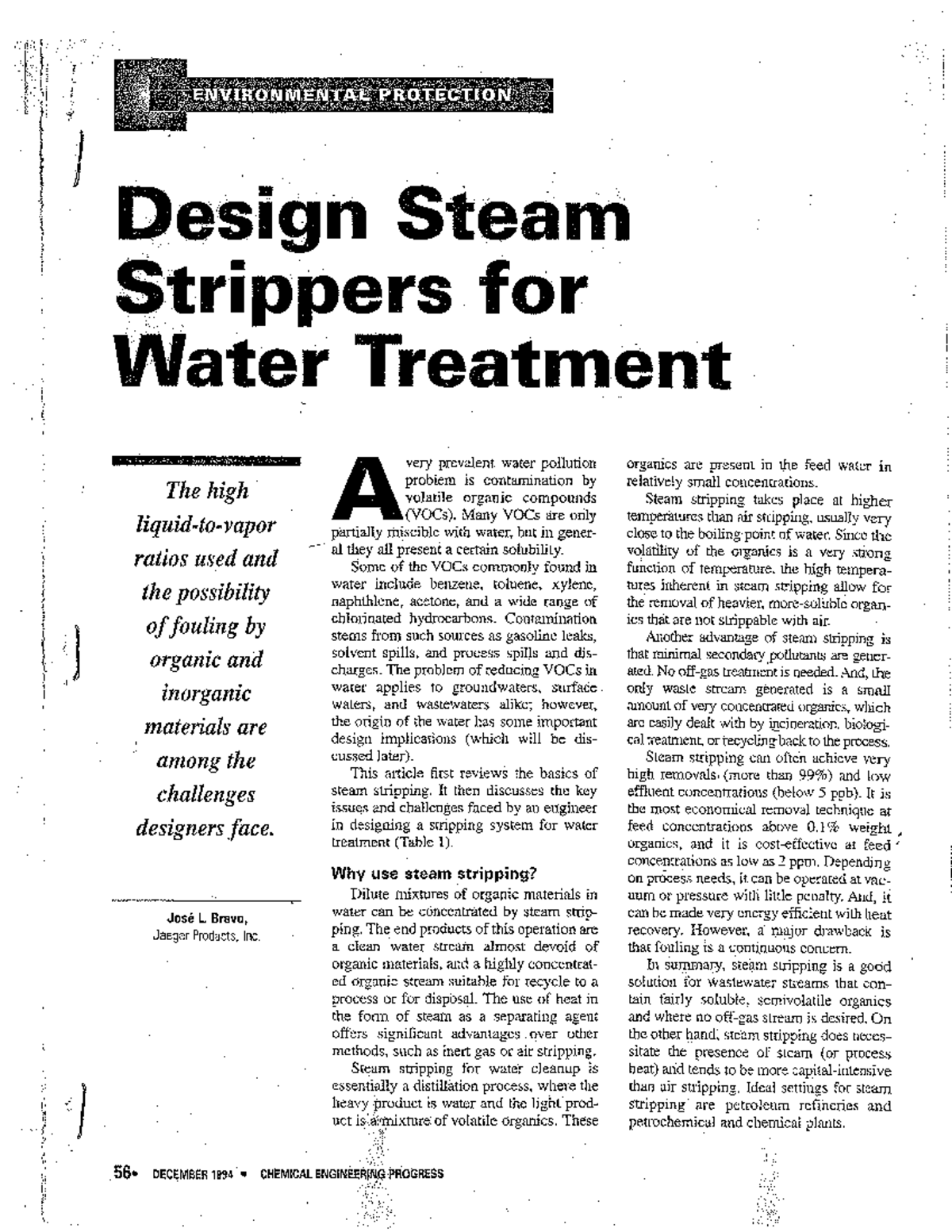 Bravo - Didi - ENVIRONMENTAL PROTECTION Design Steam Strippers for ...