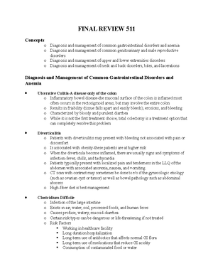 NR511 Final Exam Study Guide - NR 511 Final Exam Study Guide General Study Tips and ...