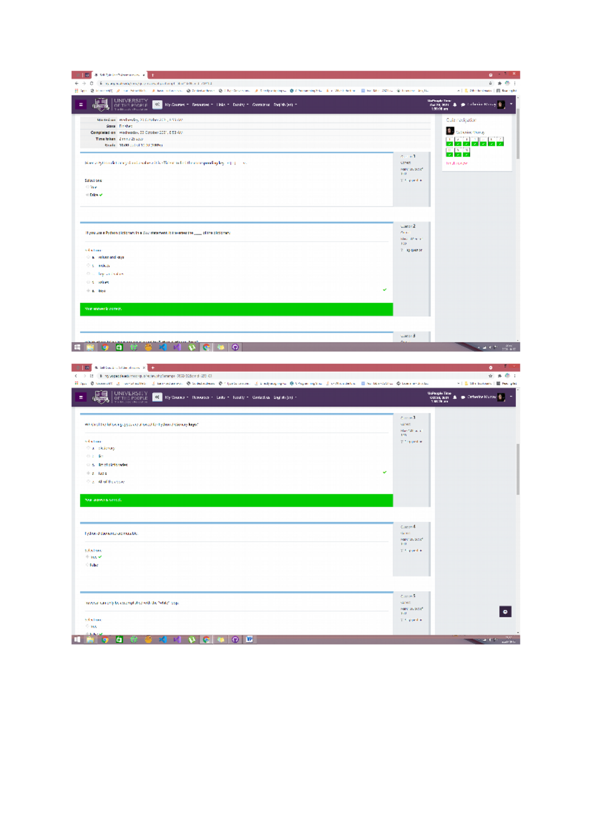 Self-Quiz Unit 7 CS1101 Screenshots - CS 1101 - Studocu