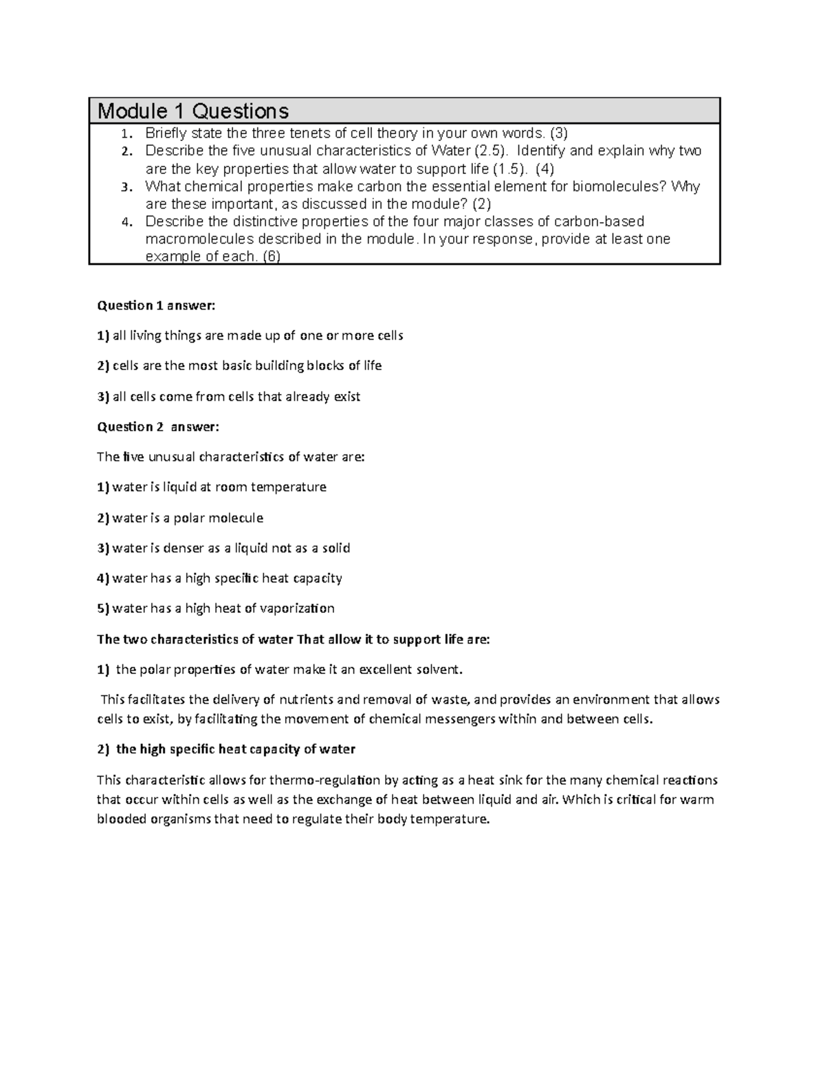 Module 1 LOA - learning outcome assignment - Module 1 Questions Briefly ...