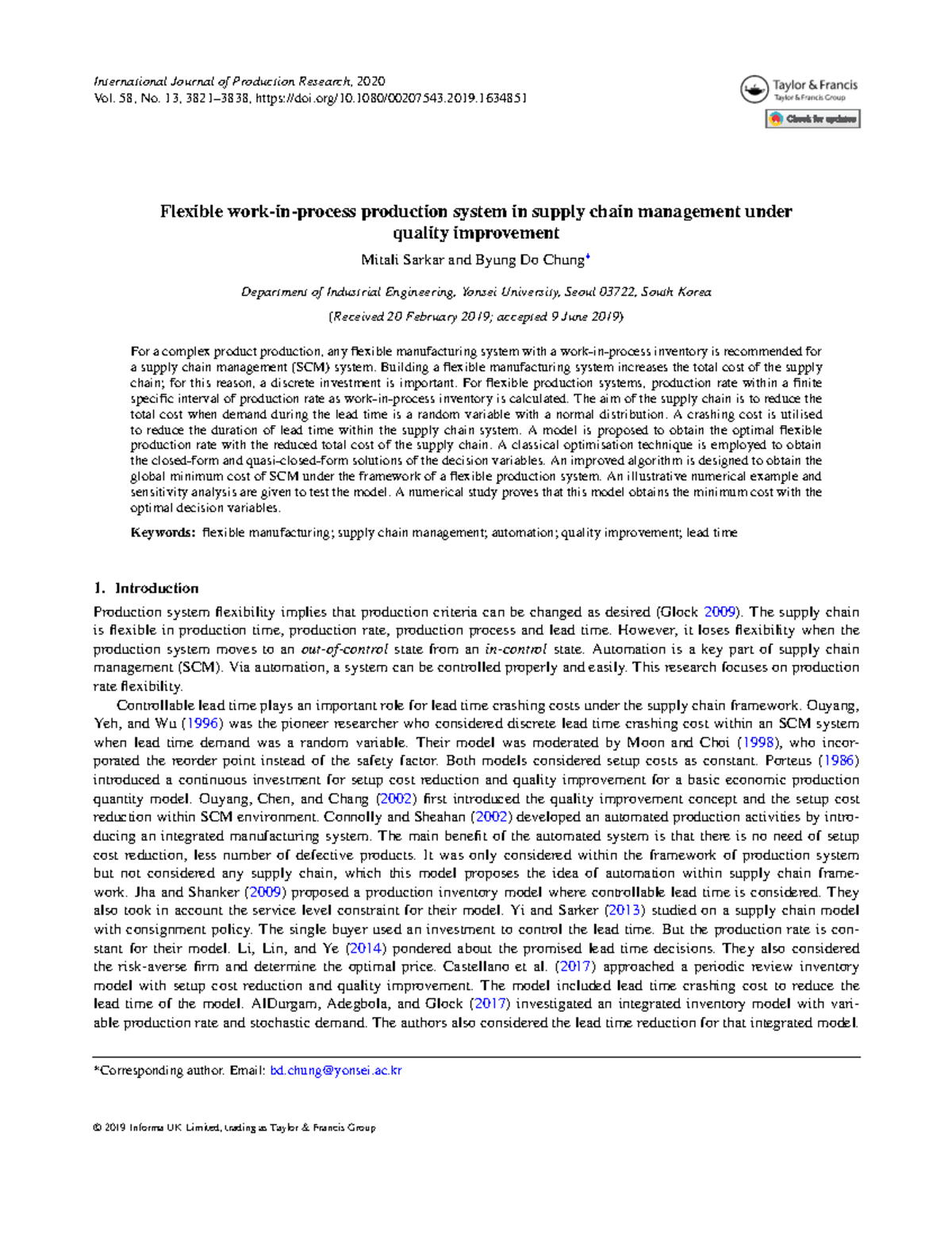 Research Paper for assignments - International Journal of Production ...